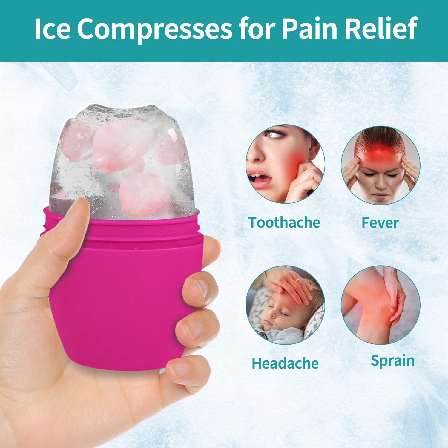 Buy Getmecraft Ice Facial Roller For Face And Eye, Silicone Ice Mold ...