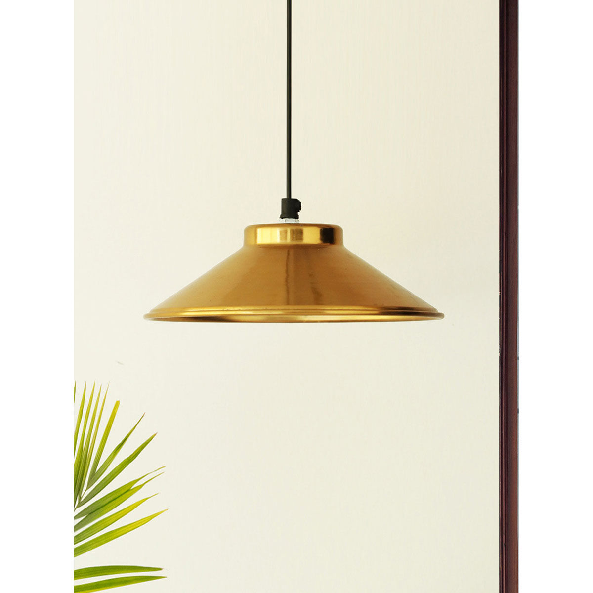 Buy ExclusiveLane Modern Gold Elevated Disk Hanging Pendant Lamp Shade ...