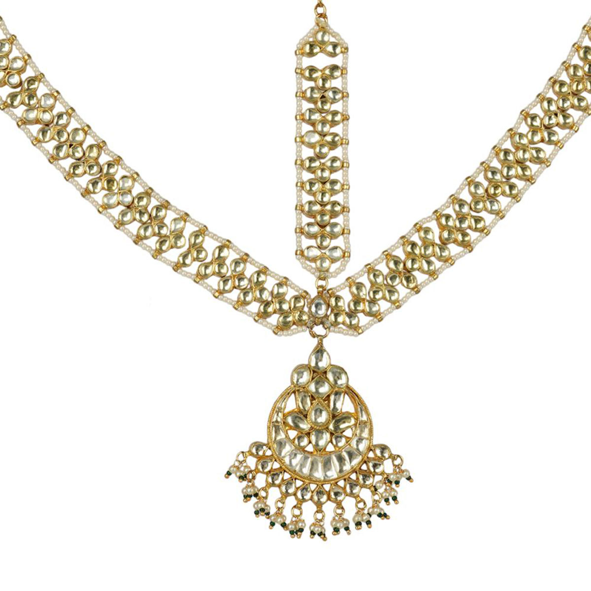 Buy Auraa Trends 22Kt Gold Plated Kundan Classic Mathapati for Women Online