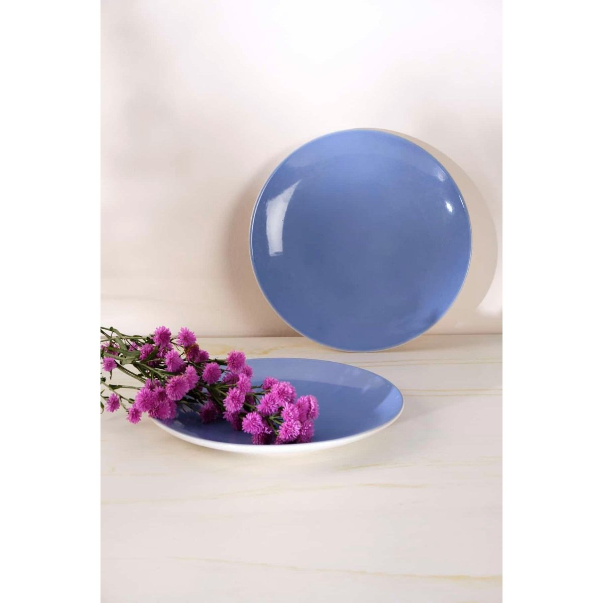 Freedom Tree Elae Blue Ceramic Dinner Plate (Set of 2): Buy Freedom ...