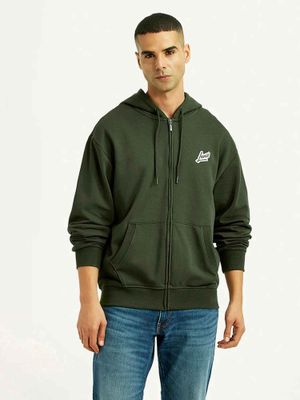 solid dark green hoodie