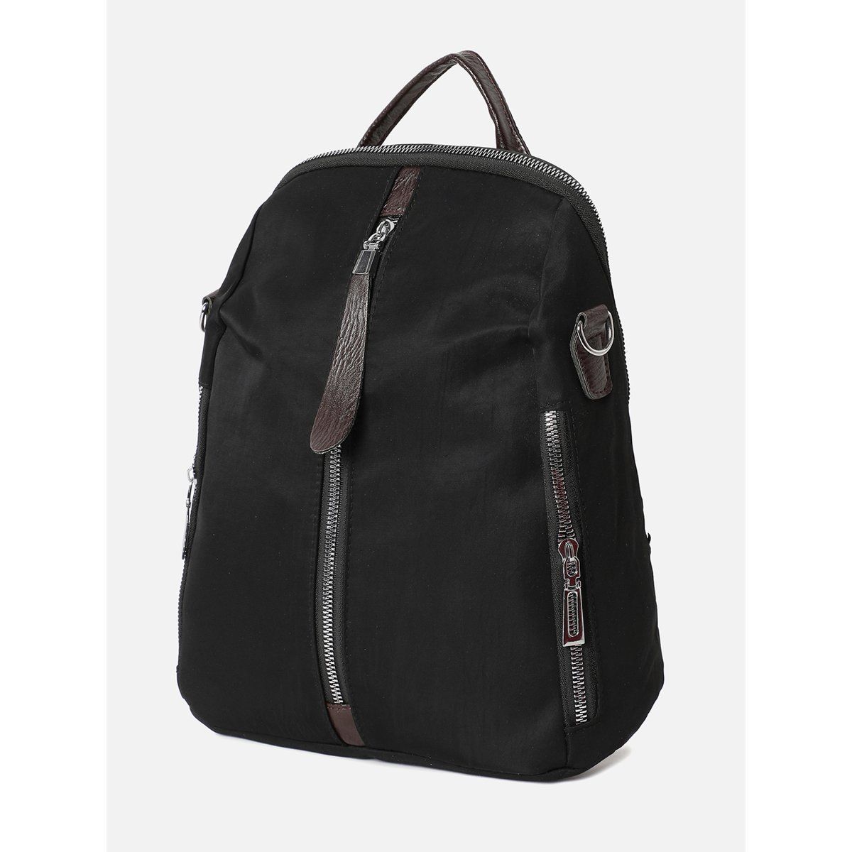 Buy Haute Sauce Women Solid Black Backpack Online