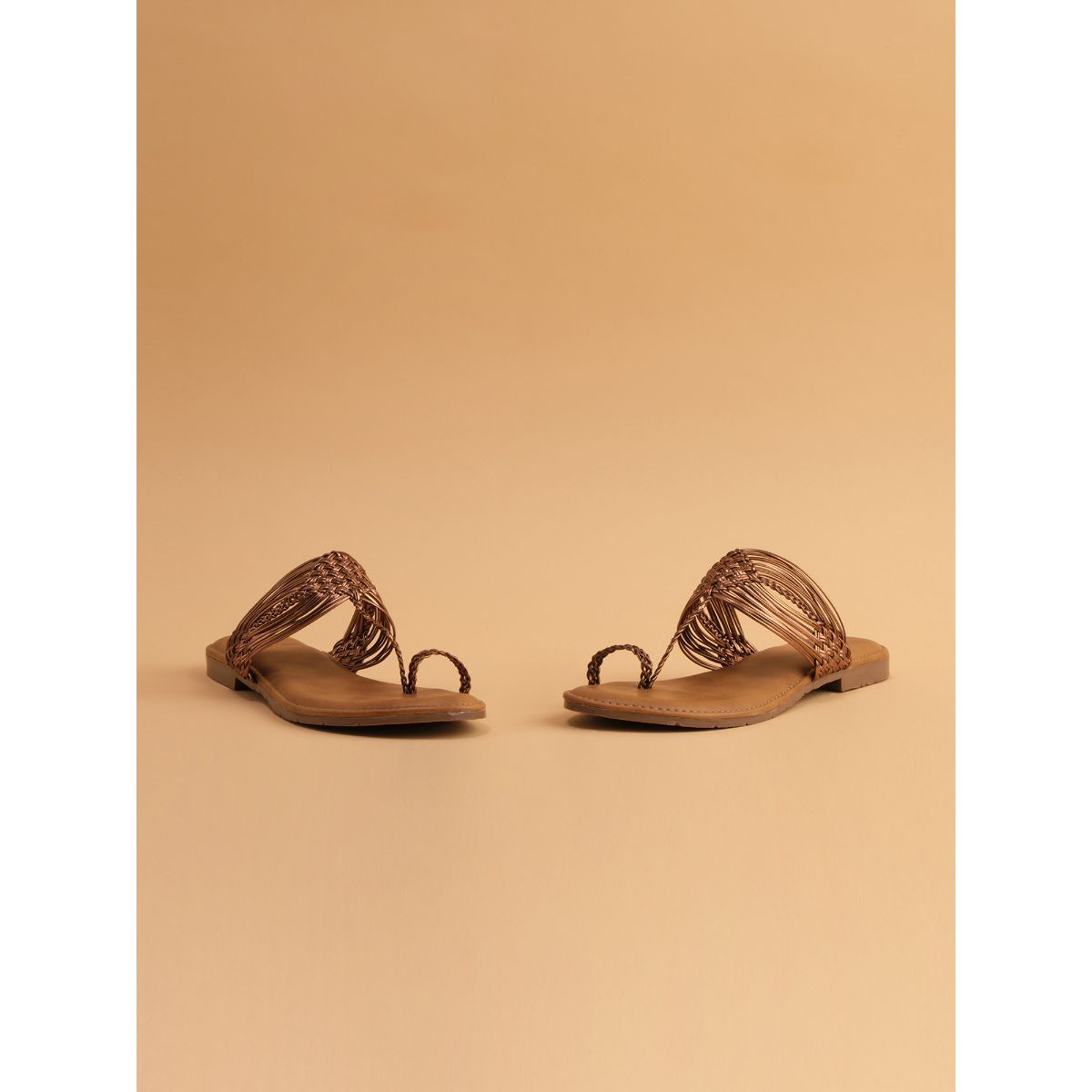 Buy Eridani Solid Bronze Dhara Flats Online