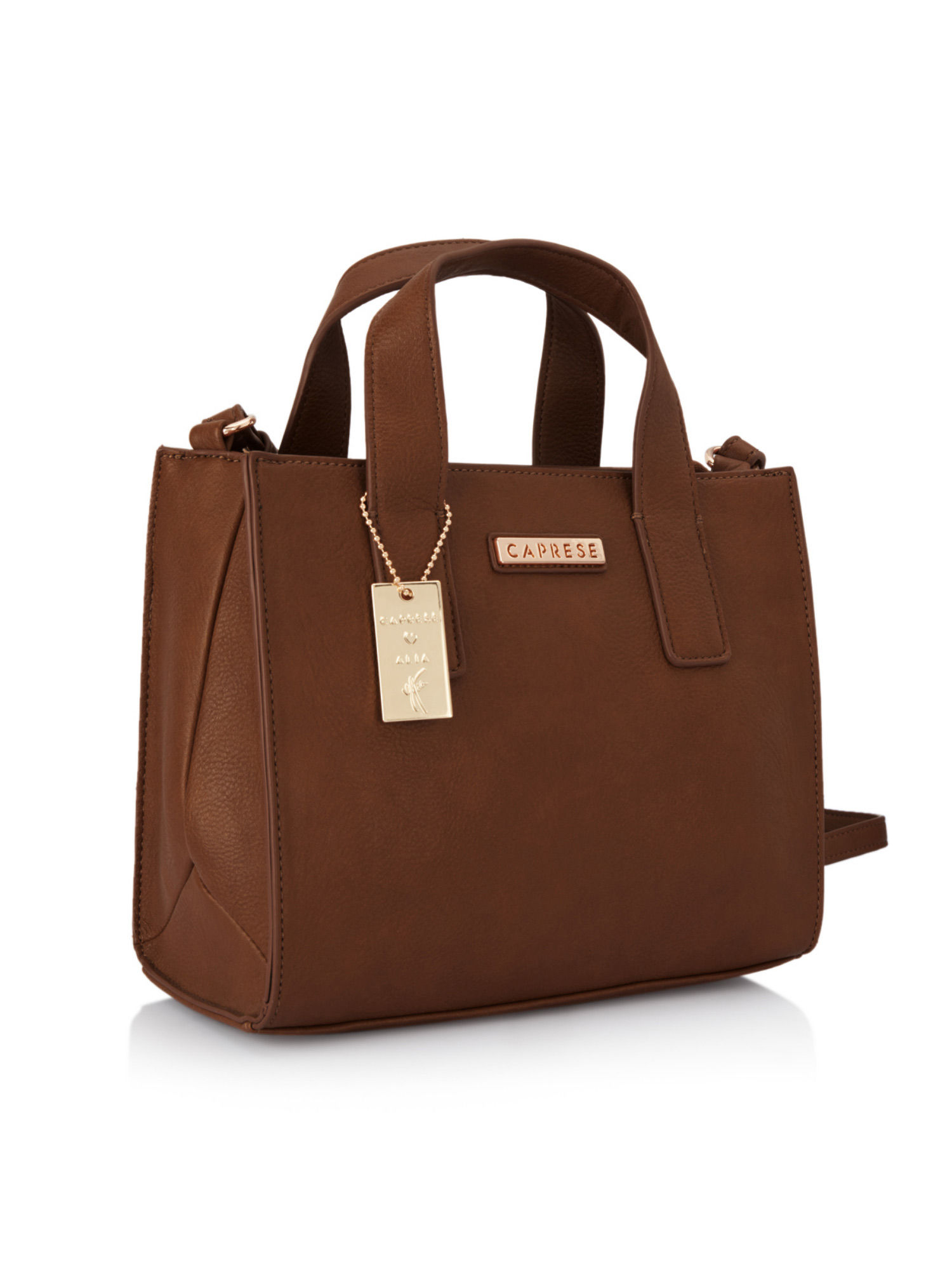 Buy Caprese Monna Small Tan Satchel Bag Online