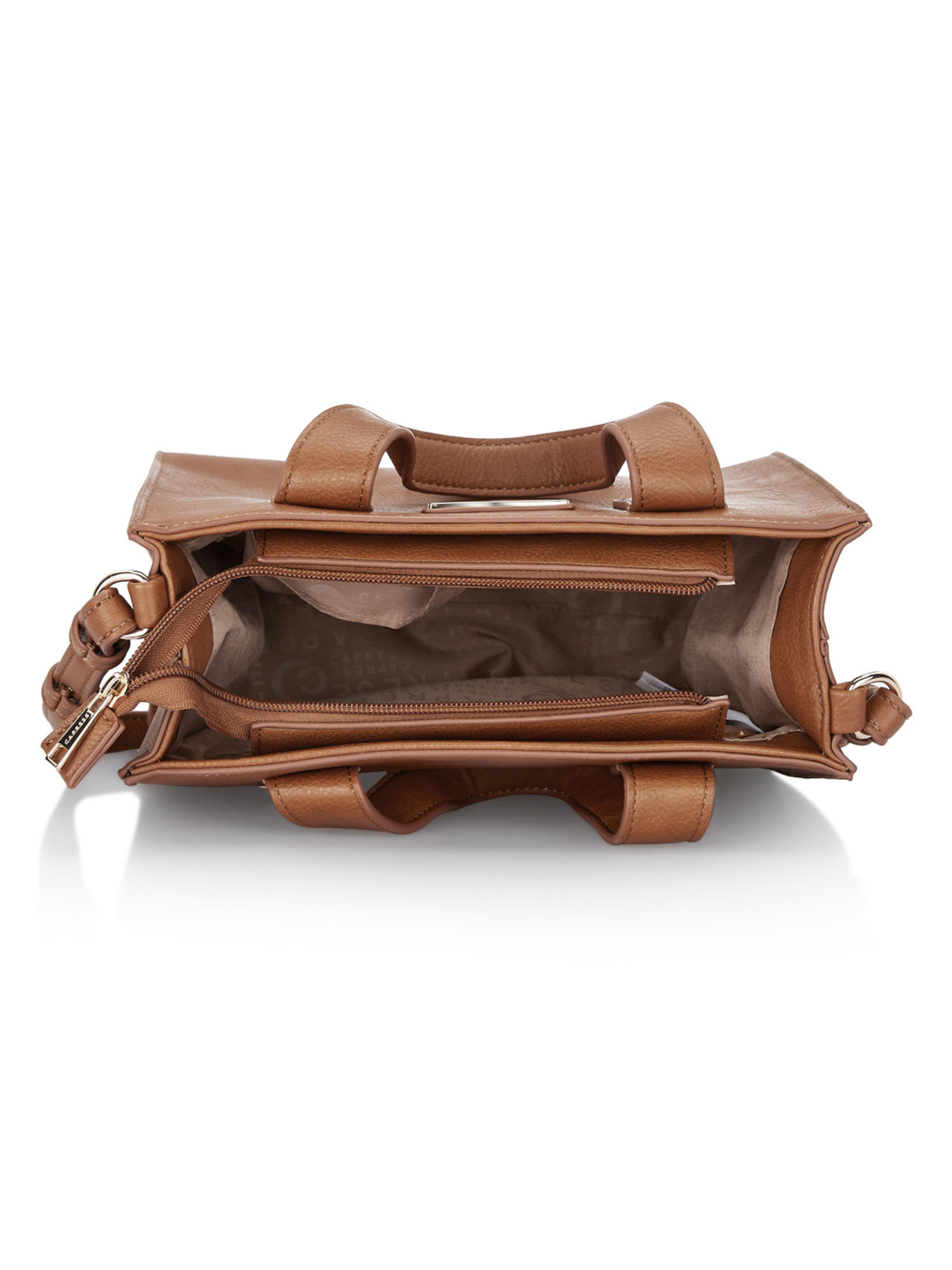 Buy Caprese Monna Small Tan Satchel Bag Online