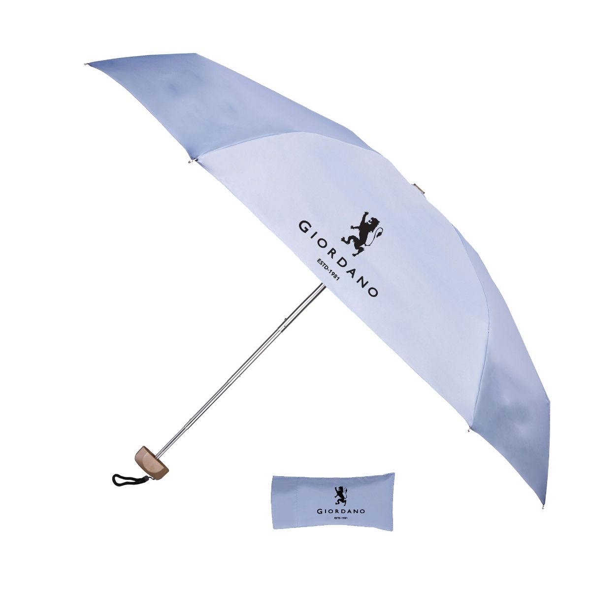 Buy Giordano Unisex Mini Umbrella - 3 Fold-Aqua Blue Online