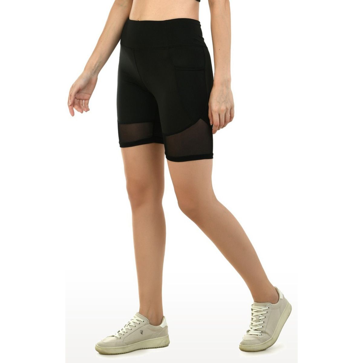 Buy Body Smith Active Mesh Cycling Shorts - Charcoal Black Online