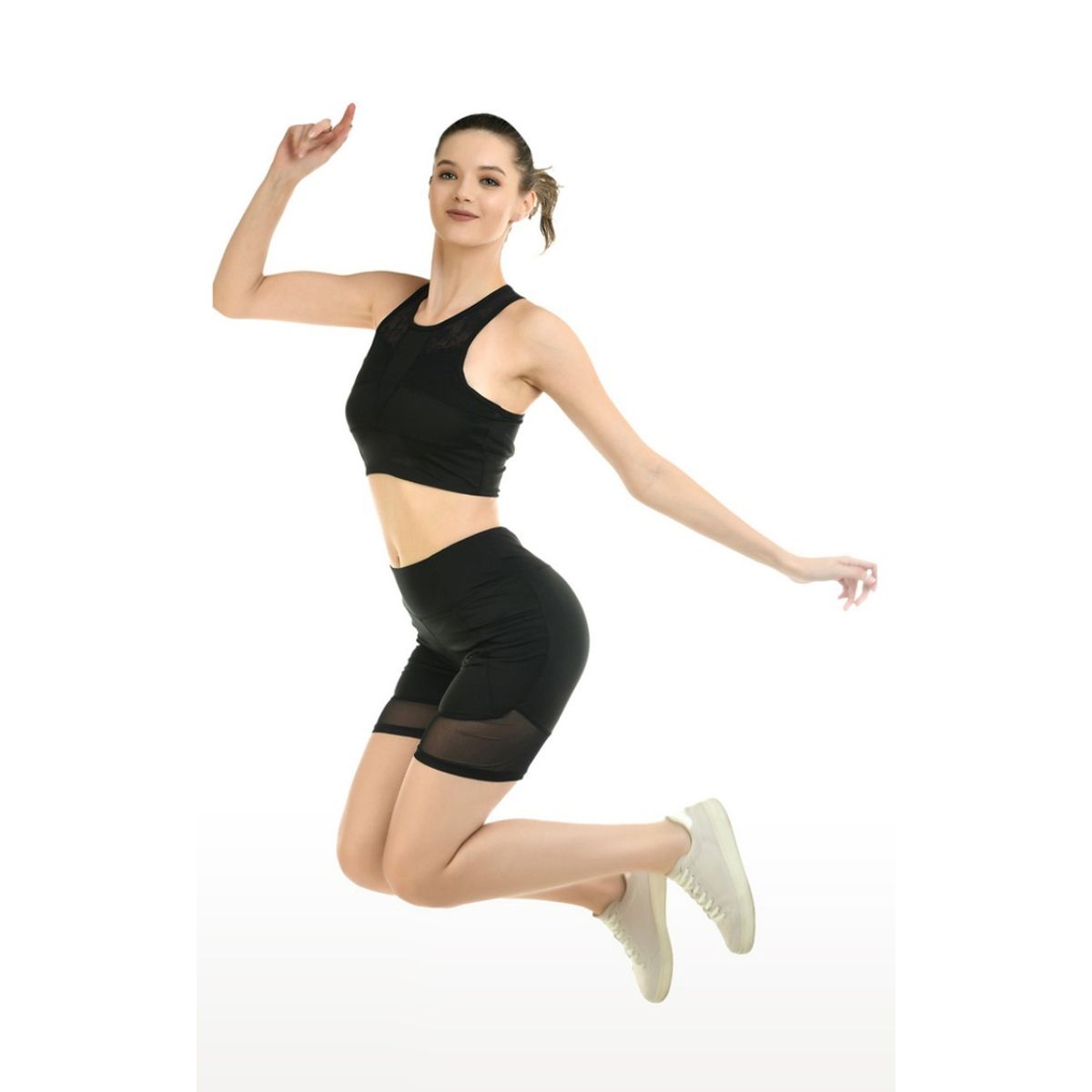 Buy Body Smith Active Mesh Cycling Shorts - Charcoal Black Online