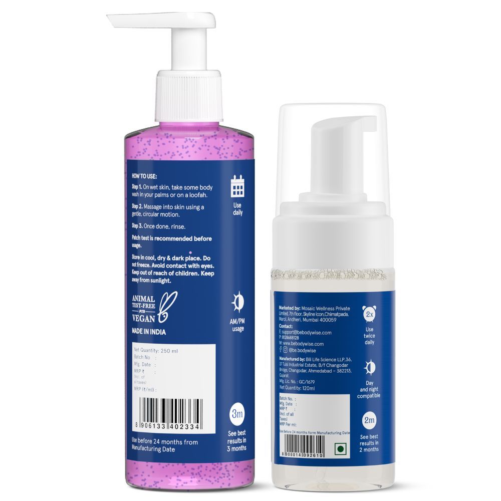 Be Bodywise 5% Niacinamide Body Wash + 1% Salicylic Acid Face Wash For ...