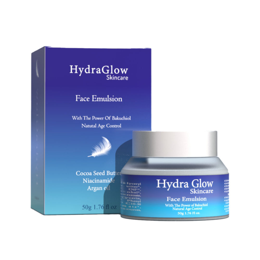 HydraGlow Skincare Face Emultion with The Powder Of Bakuchiol Natural ...