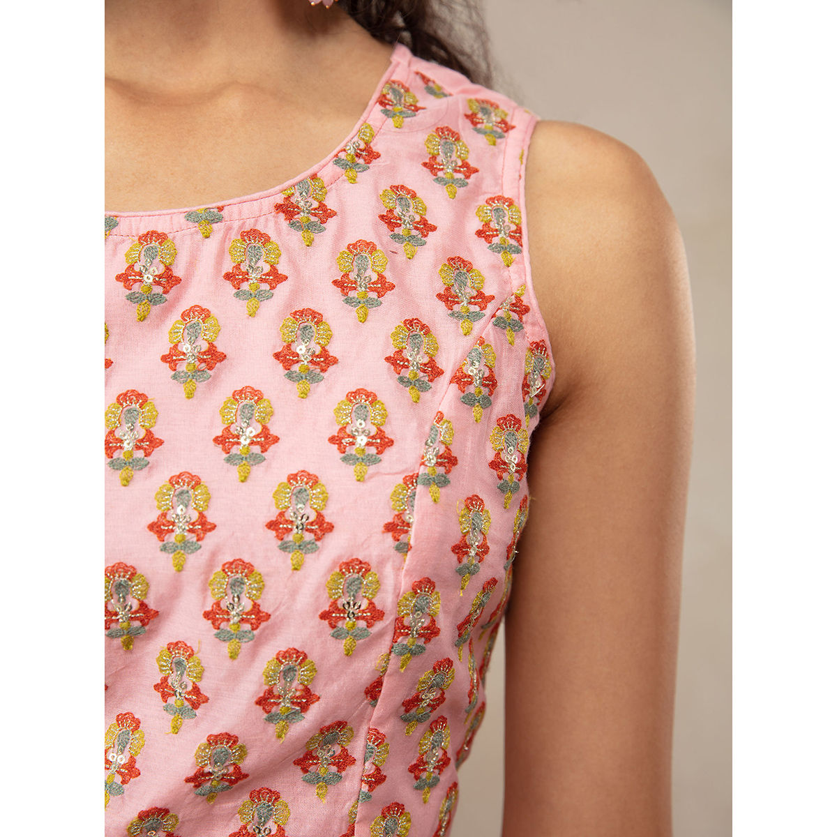 Gajra Gang by Nykaa Fashion Chintzy Peach Sharara With Top & Jacket ...