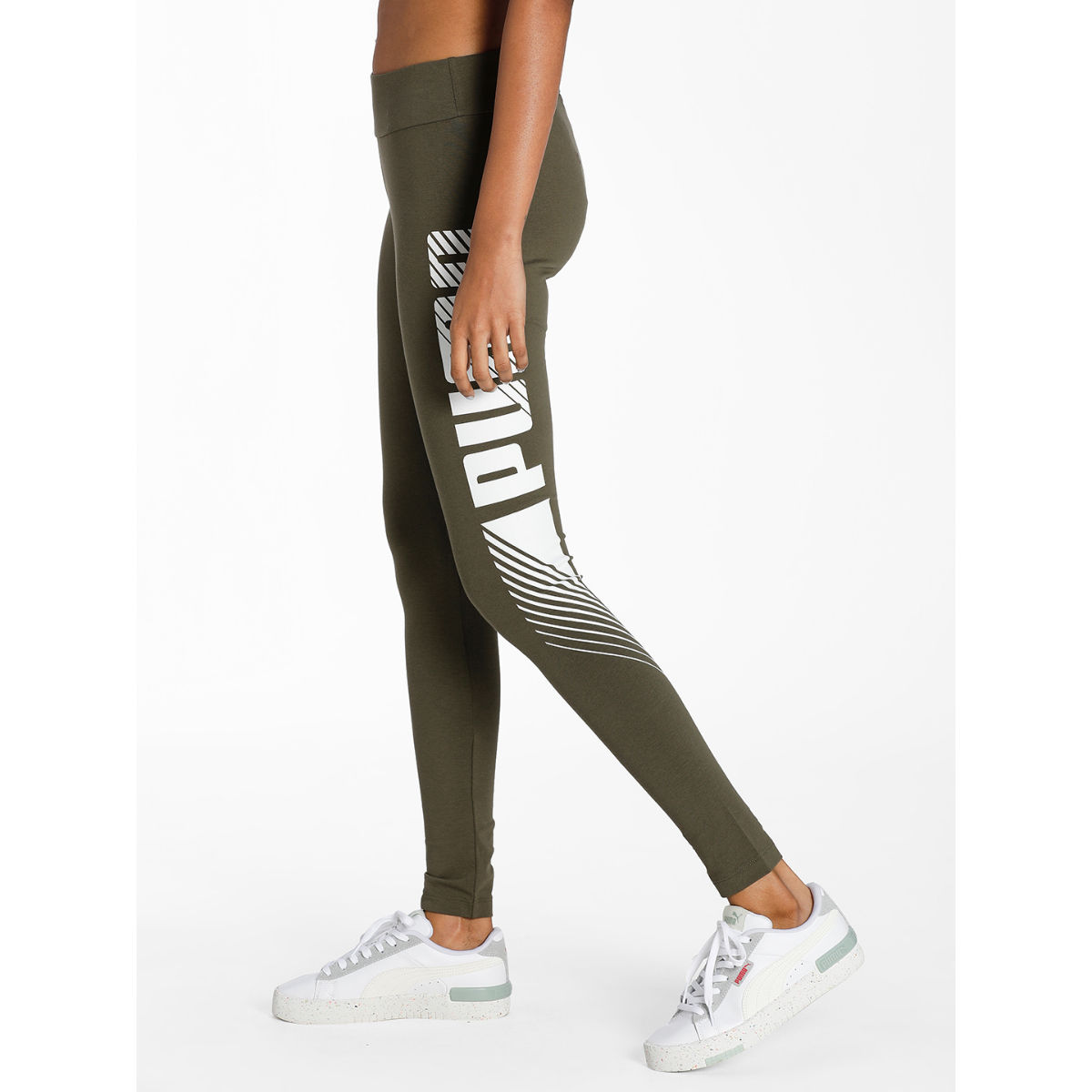 Puma Essentials Graphic Tight Fit Womens Green Tights: Buy Puma ...