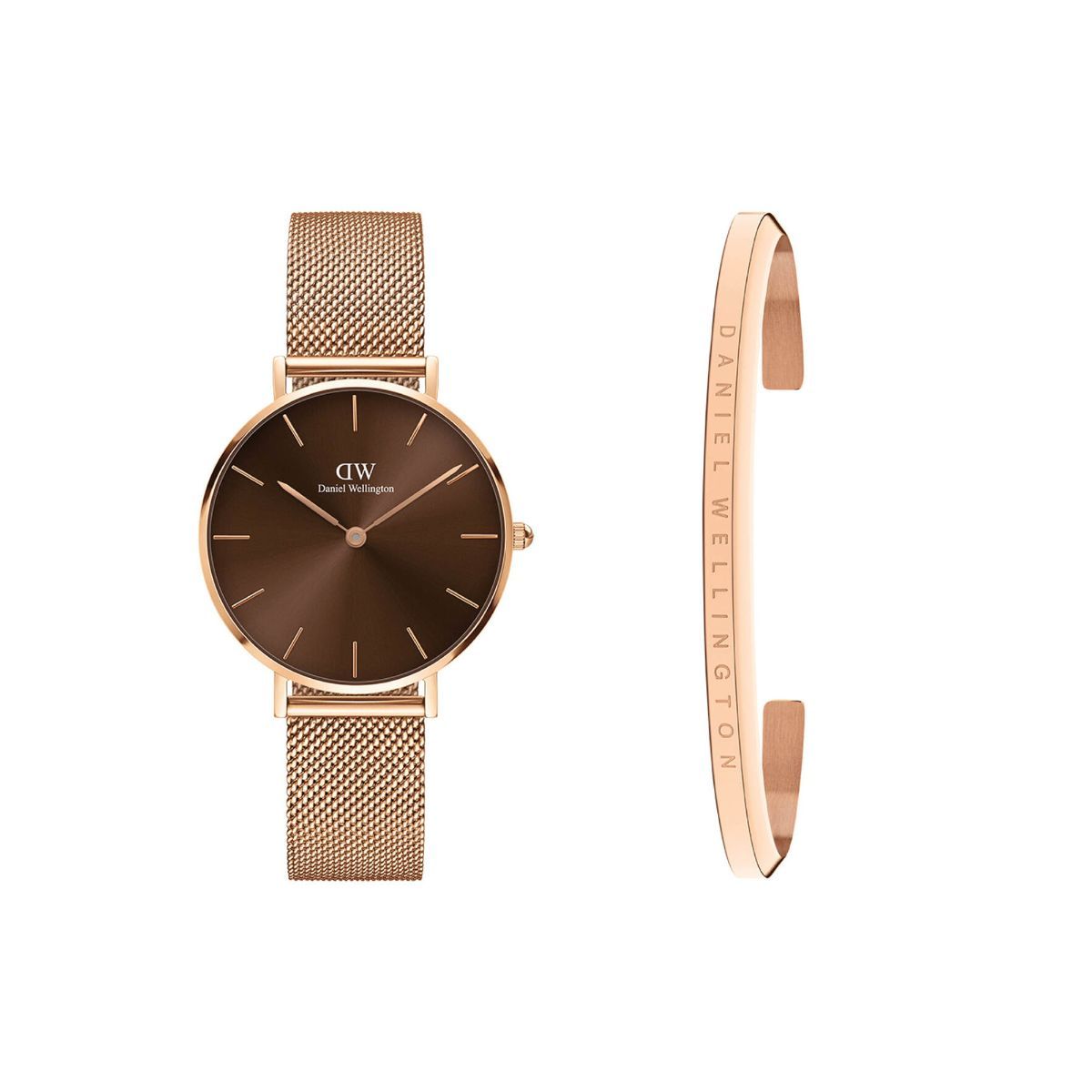 Buy Daniel Wellington Gift Set Petite Amber 32mm Watch & Classic Rose ...