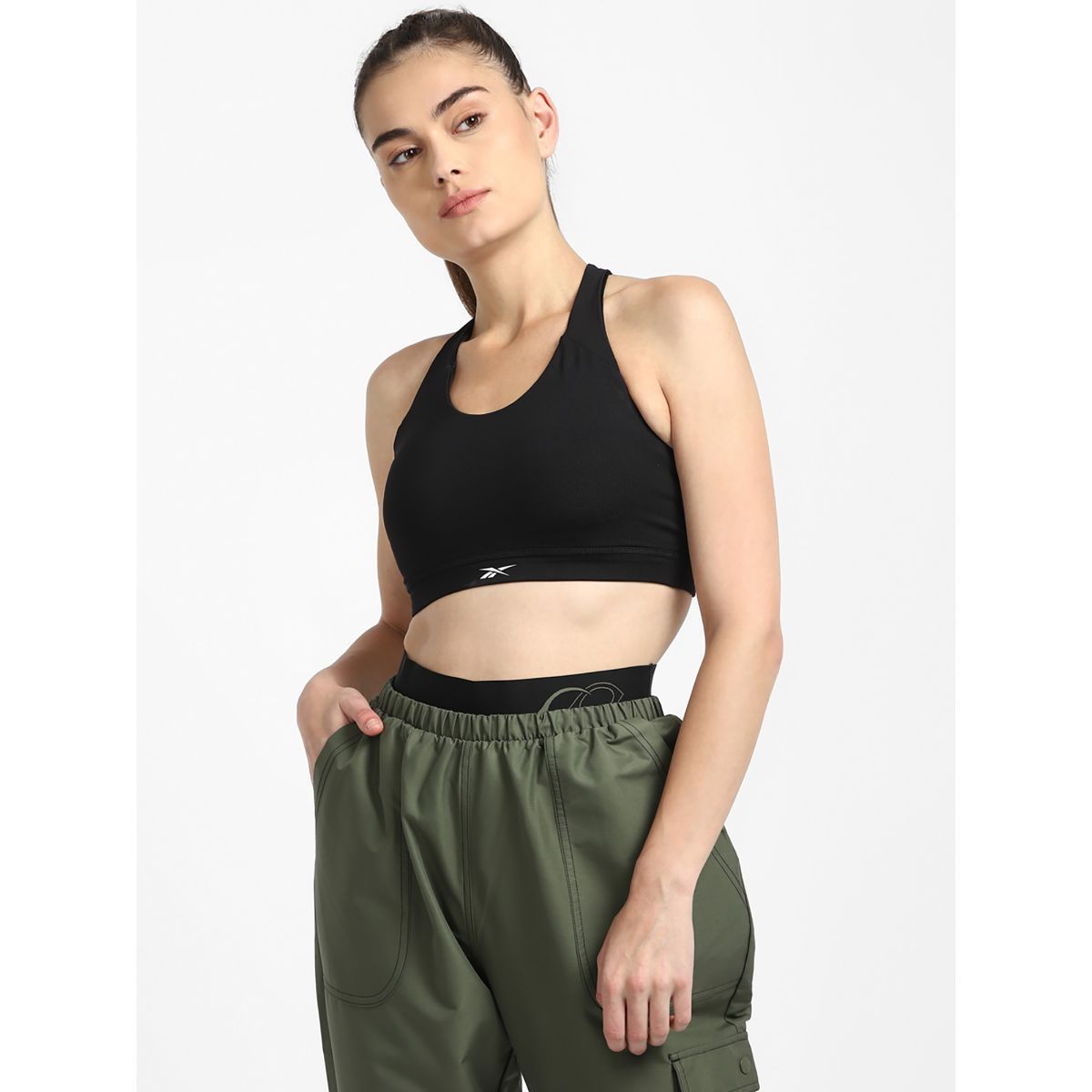 Buy Reebok Core Bra - Padded Black Training Bra Online