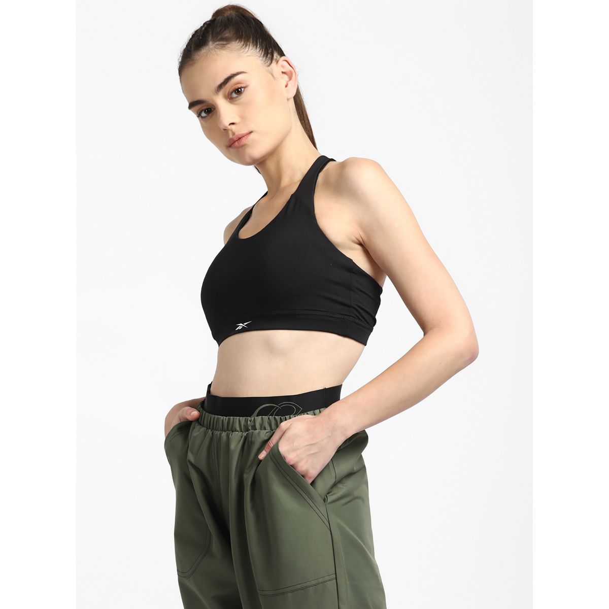 Buy Reebok Core Bra - Padded Black Training Bra Online