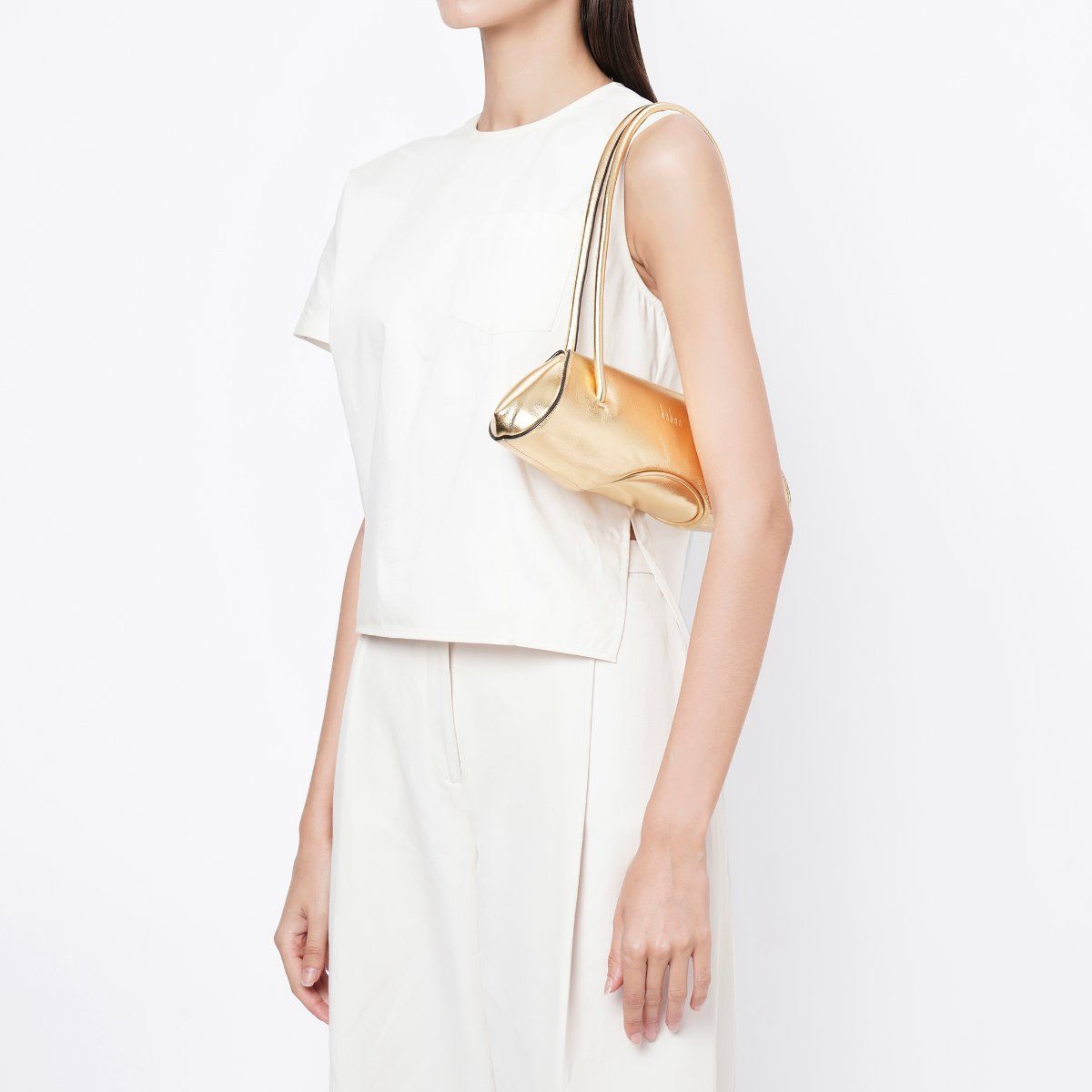Buy Behno New York Elizabeth Baguette Mini Handbag - Gold Online