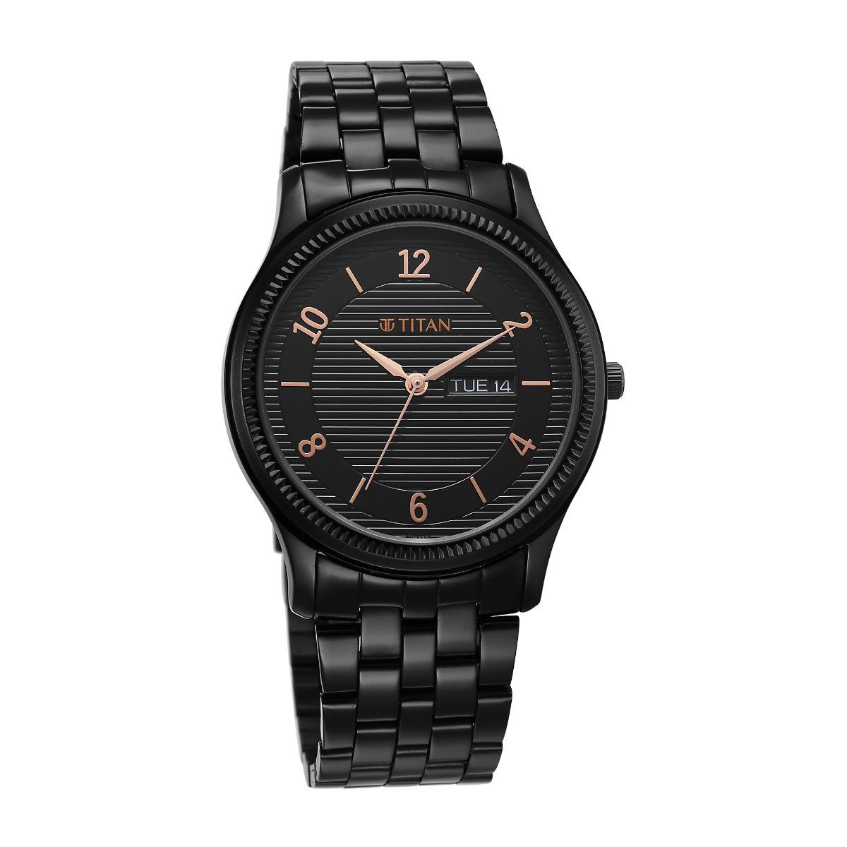 Buy Titan Gents Karishma Black Dial Analog Watch for Men 1824Nm01 Online