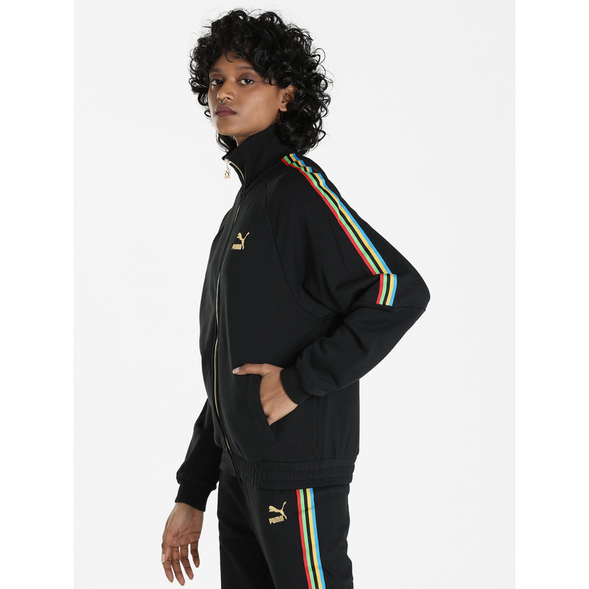 Buy Puma Tfs Womens Black Relaxed Fit Track Jacket Online