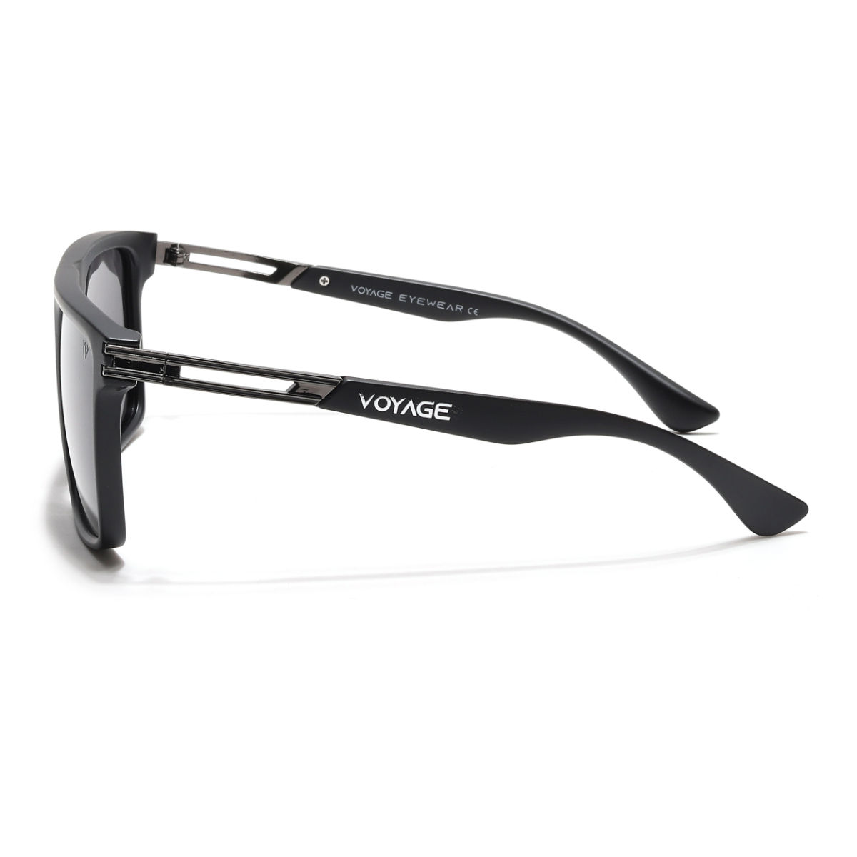 Buy Voyage Unisex Square Polarized Sunglasses Black Lens with Matt ...