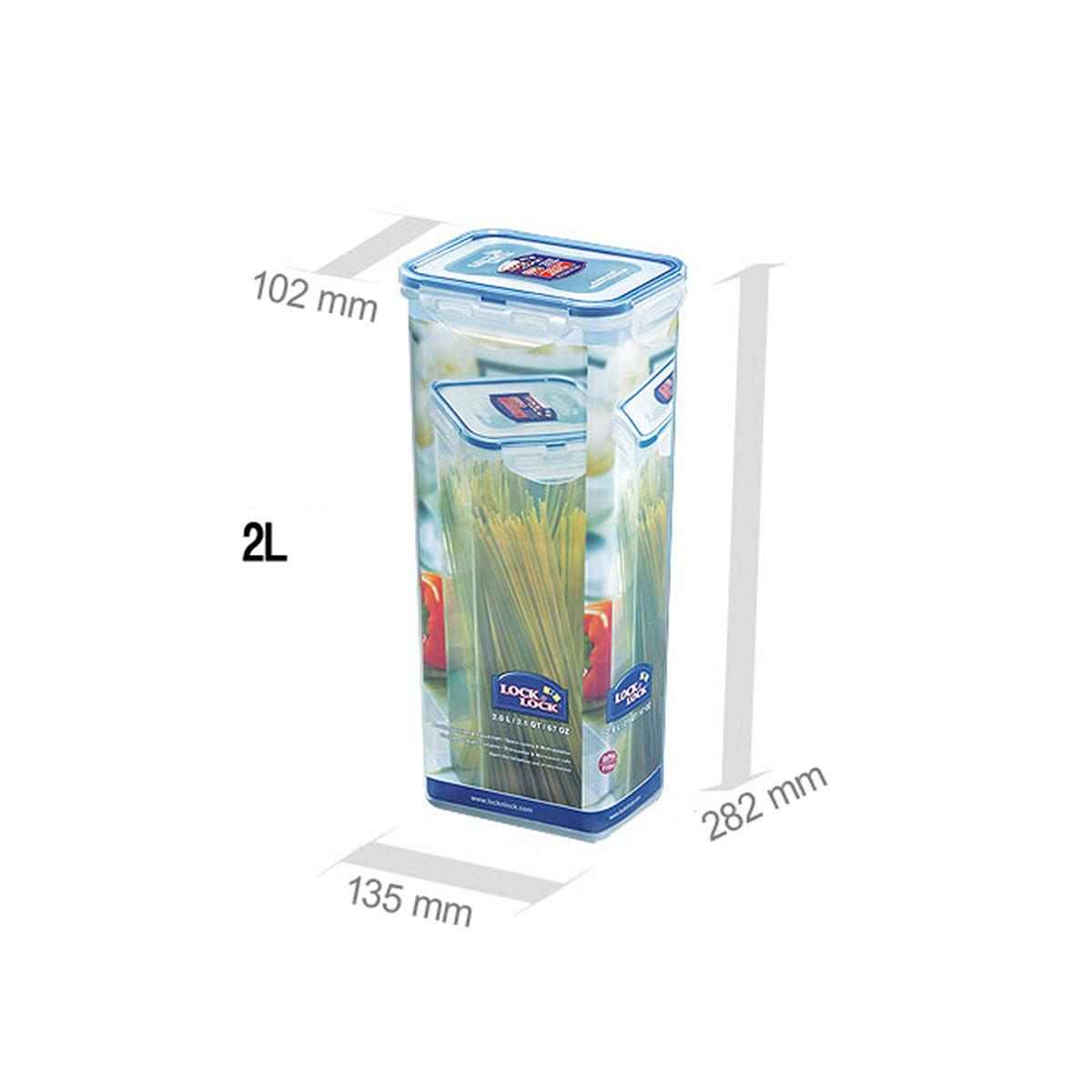 Lock & Lock Classic Plastic Airtight Storage Container With Leak Proof ...