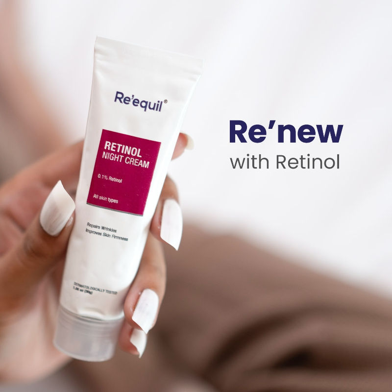 Buy Re'equil 0.1% Retinol Night Cream For Wrinkles & Skin Tightening Online