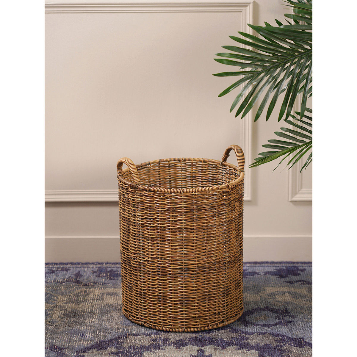 Pure Home + Living Round Heather Wicker Bin: Buy Pure Home + Living ...