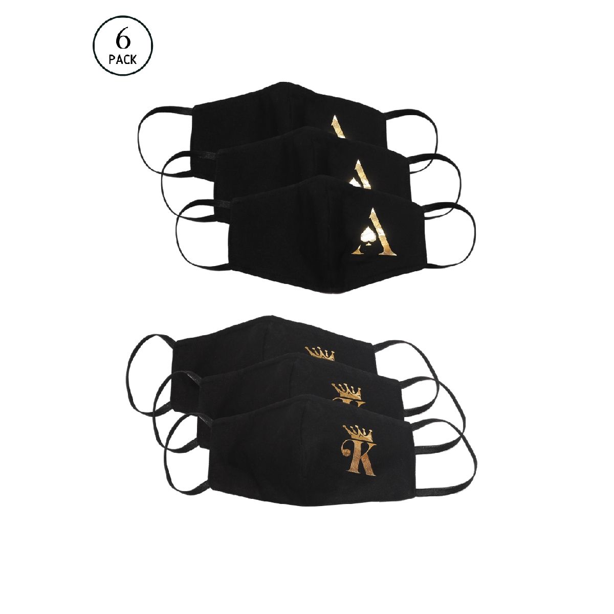 Buy Bellofox Ikka And Badshah Cards Printed 3-layer 3-ply Cotton Face ...