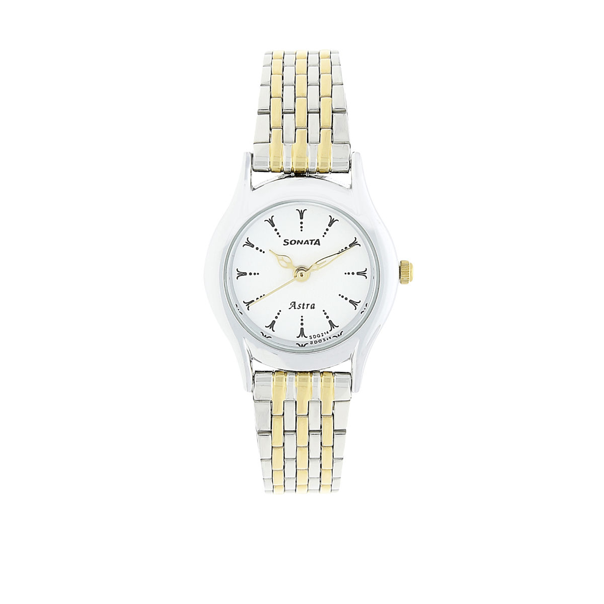 Buy Sonata White Dial Two Toned Stainless Steel Strap Watch Online