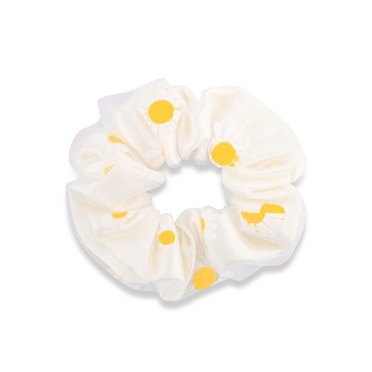 Buy Toniq Daisy Satin and Tulle Double Layered Scrunchie For Women Online