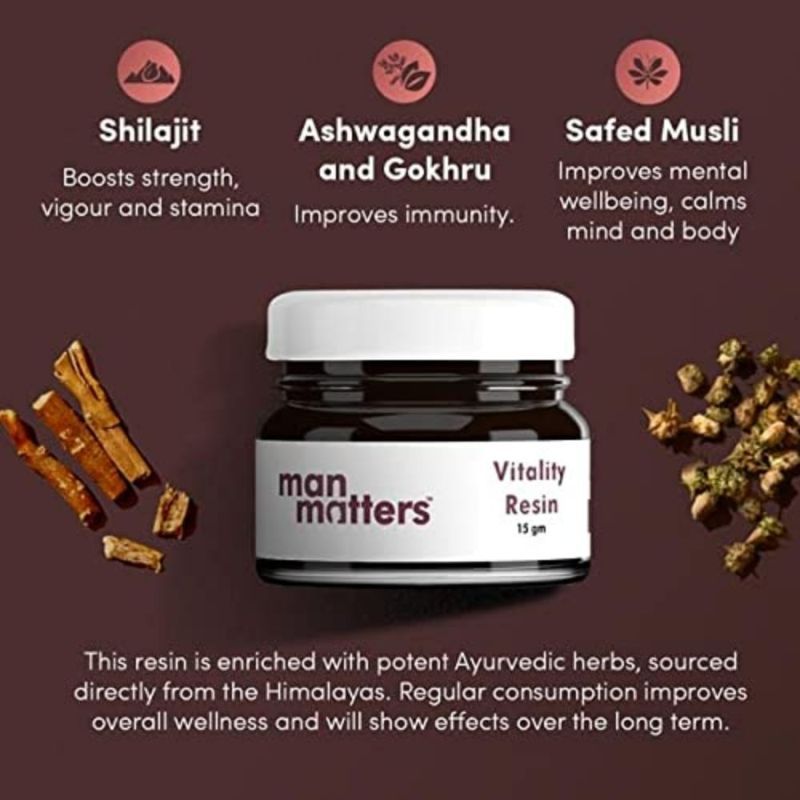 Man Matters Original Himalayan Shilajit Resin With Ashwagandha ...