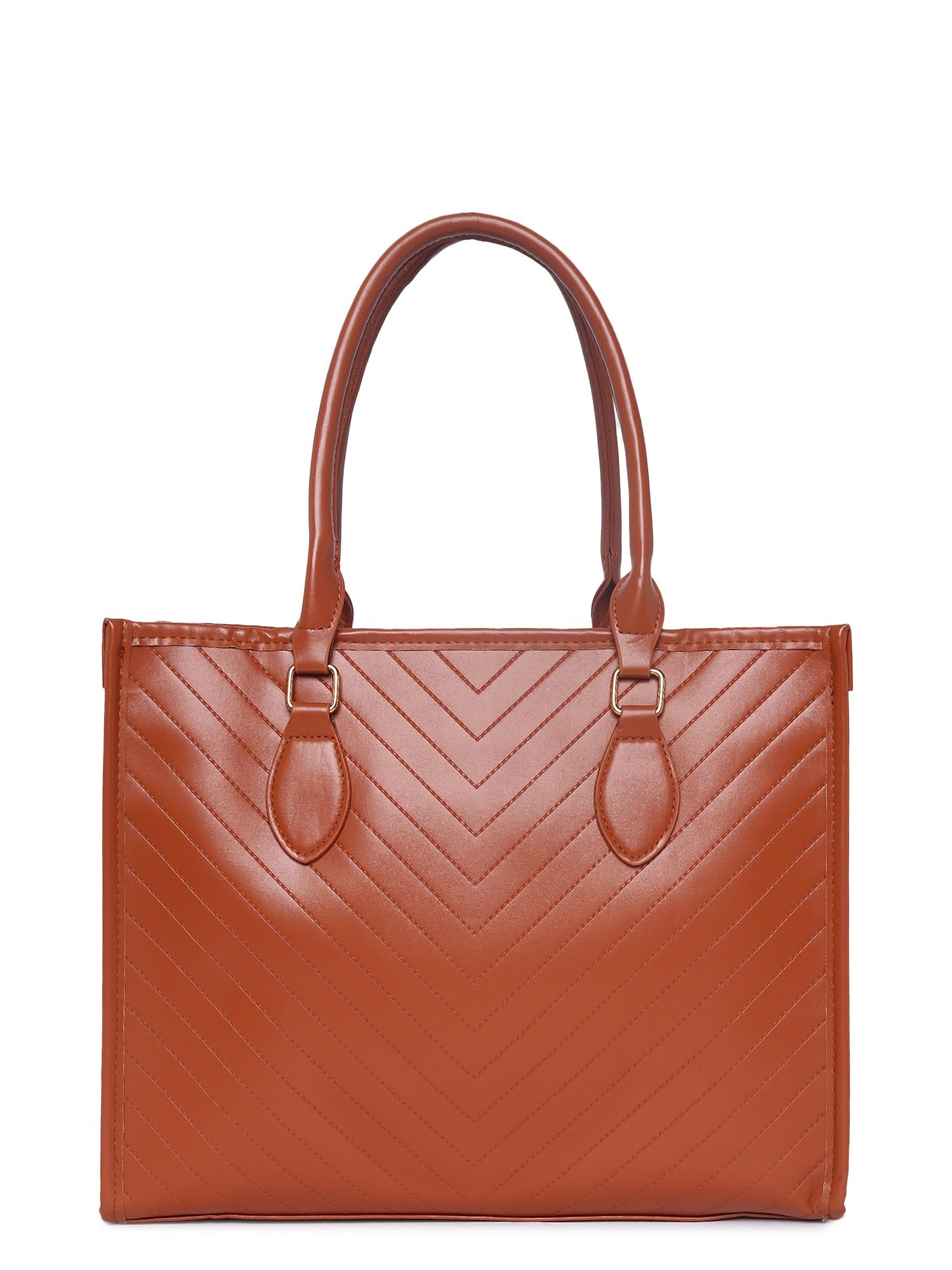 Buy Haute Sauce Women Tan Textured Pu Structured Shoulder Bag Online