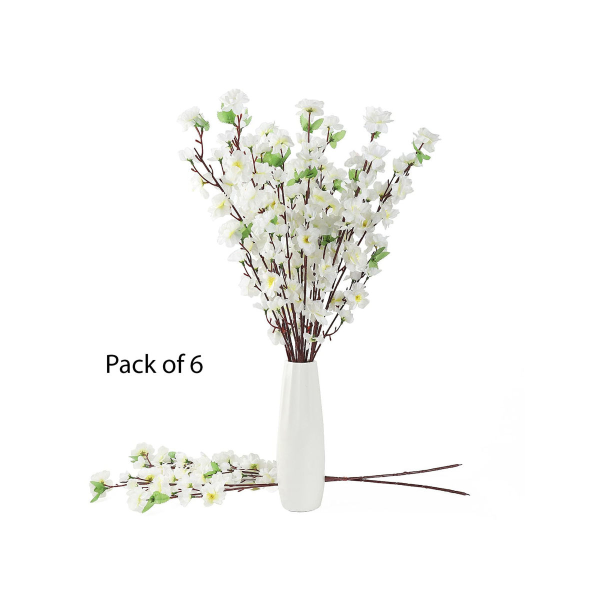 Fourwalls Artificial Cherry Blossom Flower Sticks for Home Decor (85 cm ...