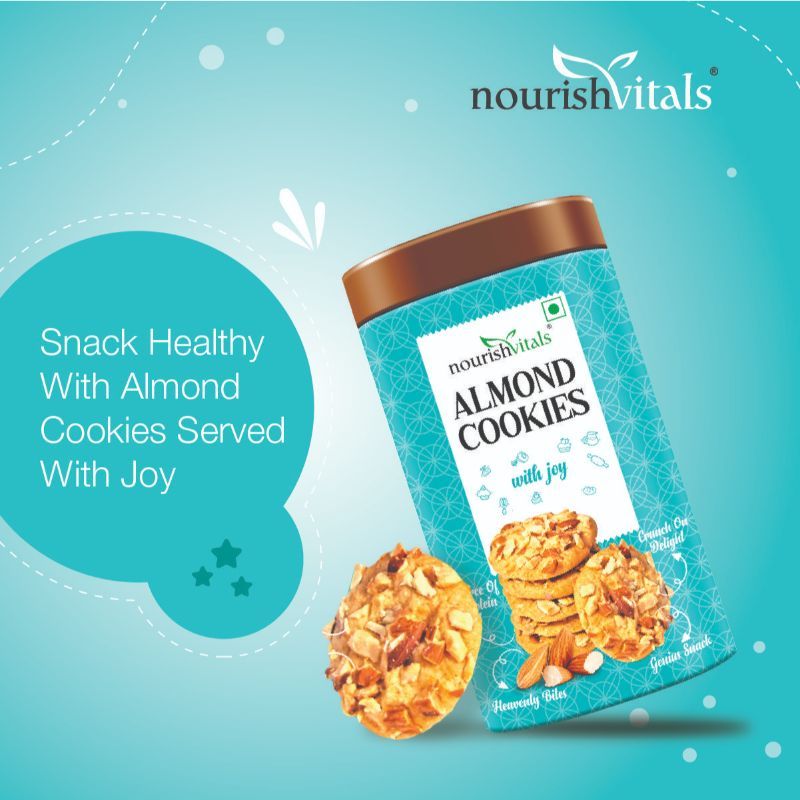 Buy Nourish Vitals Dark Chocochip + Almond Cookies Online