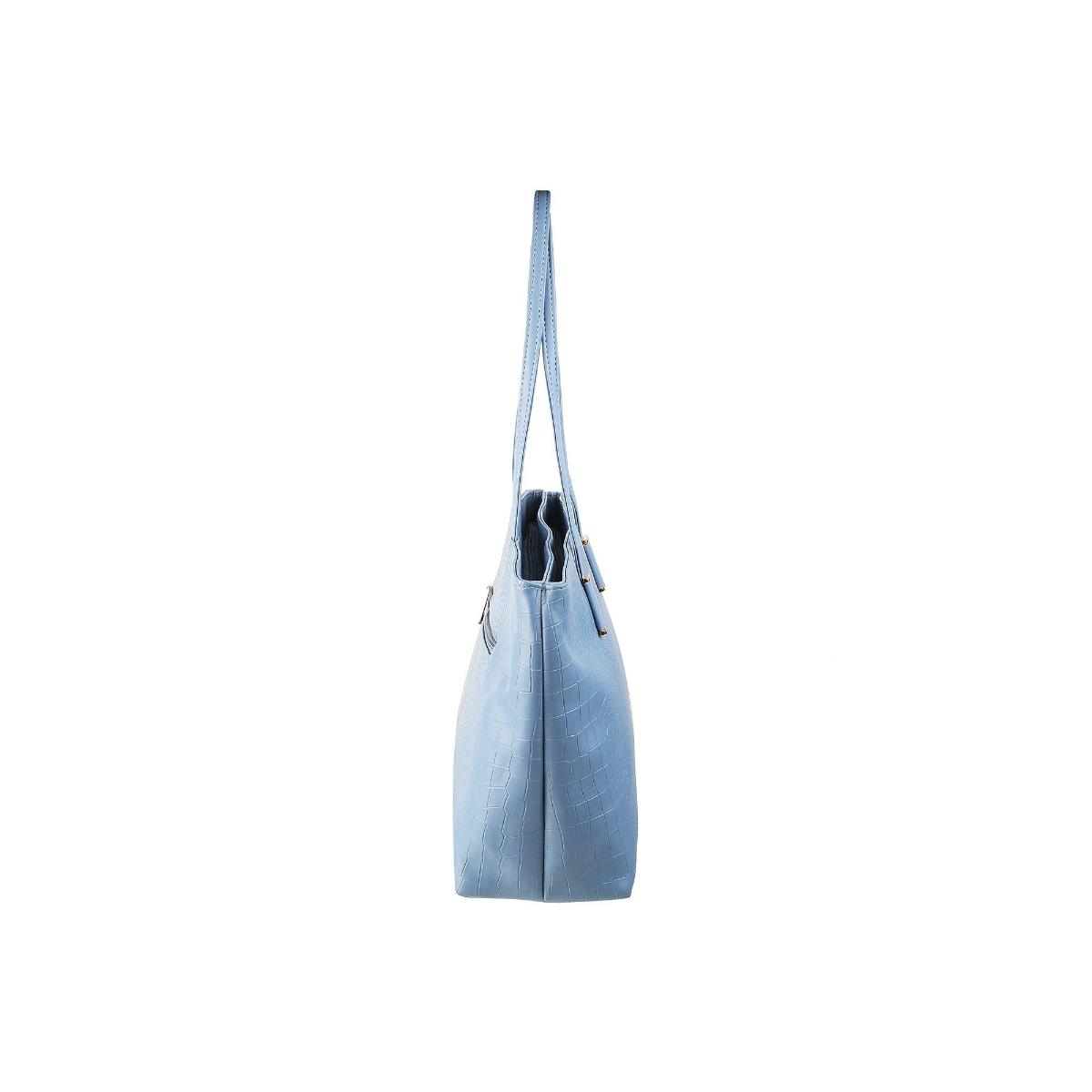 Buy Mochi Textured Light Blue Tote Bag Online
