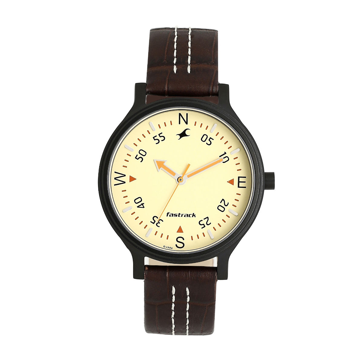 Buy Fastrack Road Trip Yellow Dial Leather StrapWatch Online