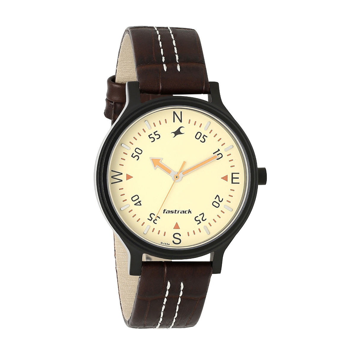 Buy Fastrack Road Trip Yellow Dial Leather StrapWatch Online