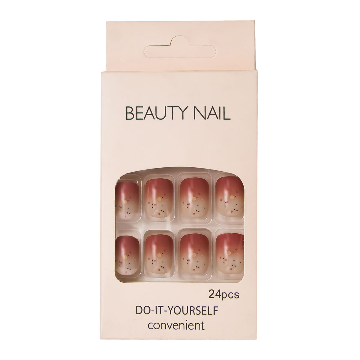 Pipa Bella by Nykaa Fashion Orange and White Ombre Stick On Nails with ...