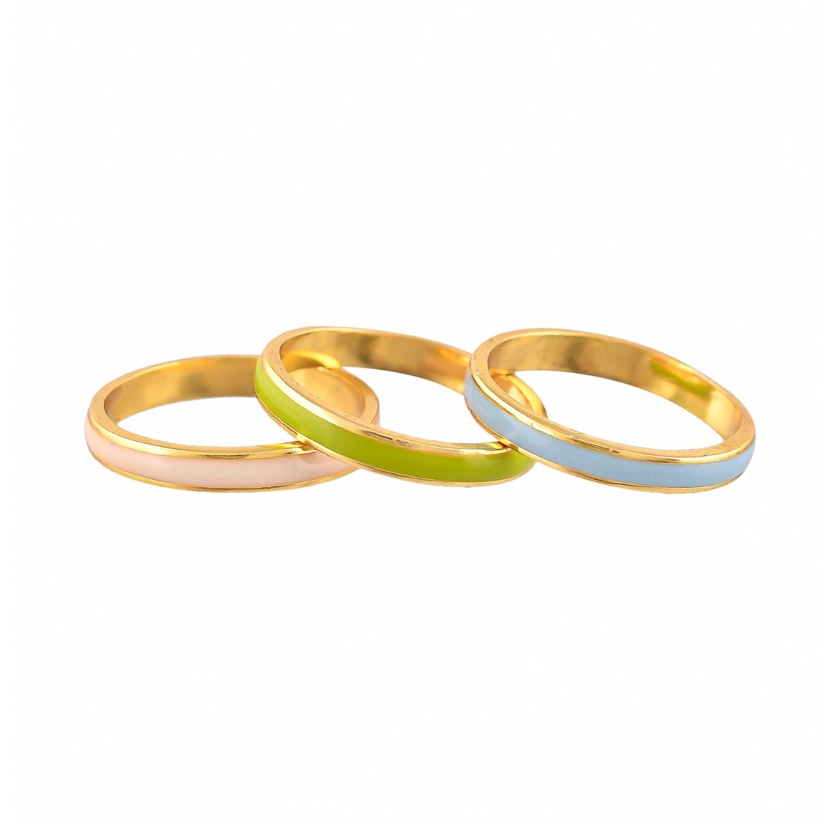 Buy Voylla Valentines Day Plain Enamel Stackable Rings Online