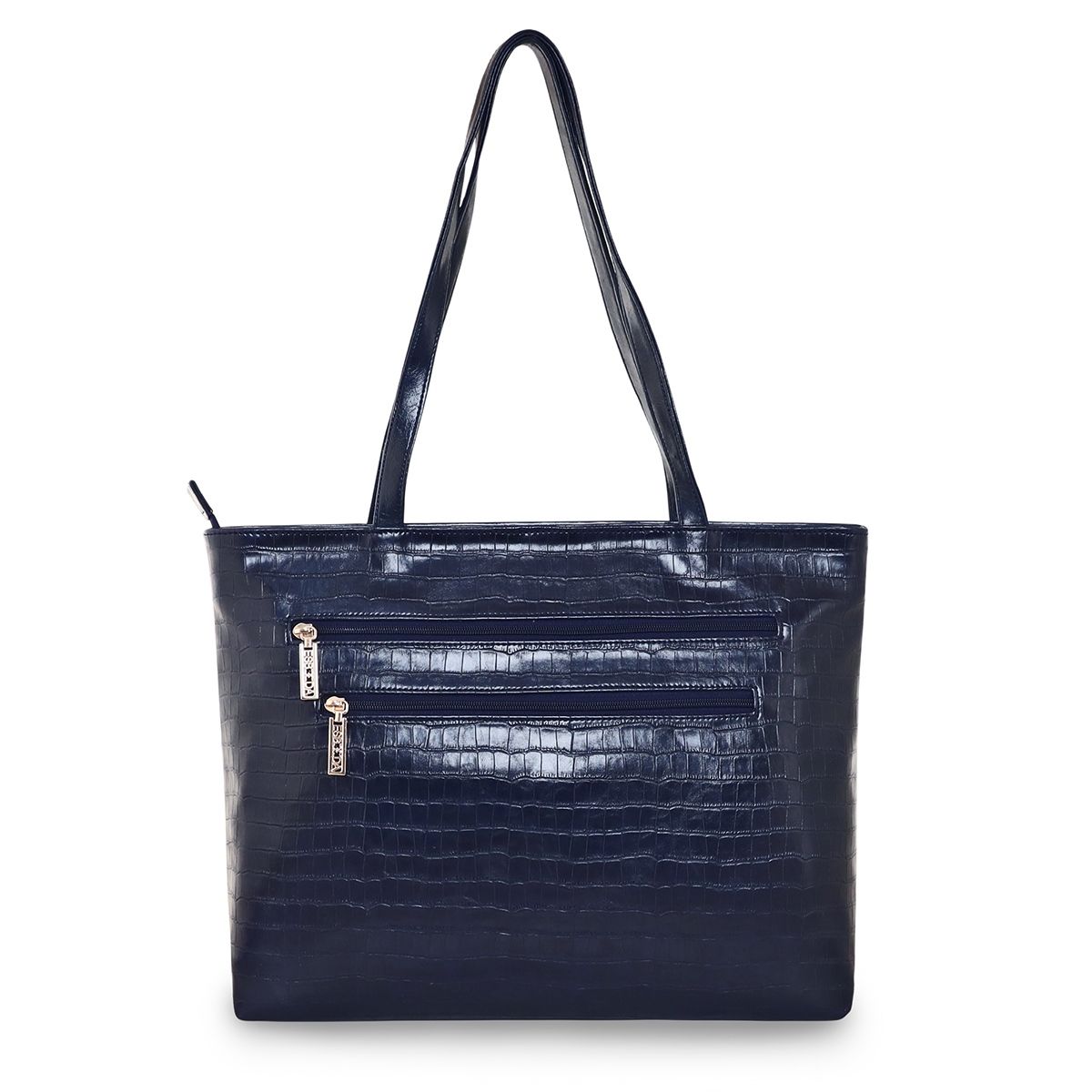 Buy ESBEDA Blue Color Croco Embossed Office Handbag For Women Online