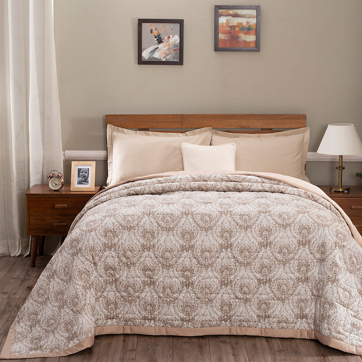 Buy Maspar Vintage Art Nouveau Evan 100 GSM Cotton Quilted Machine ...