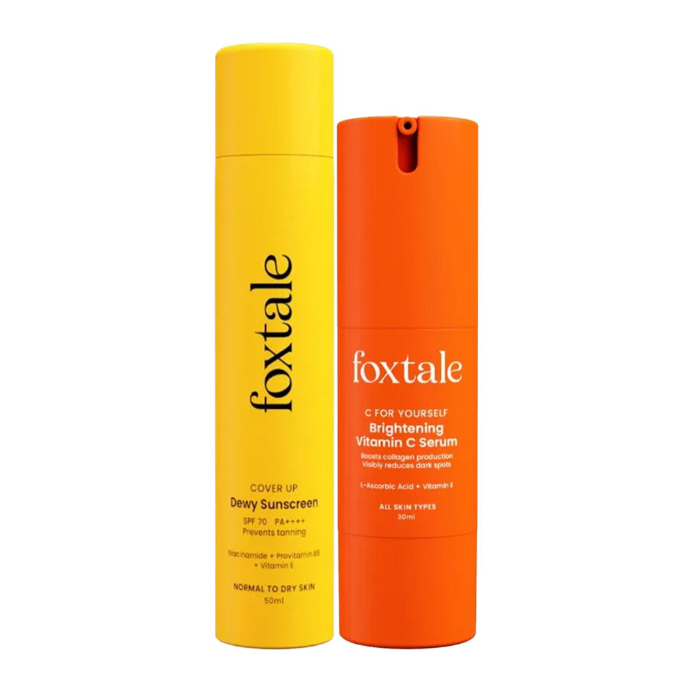 Buy Foxtale Sunscreen Dewy & Vitamin C Serum Combo Online
