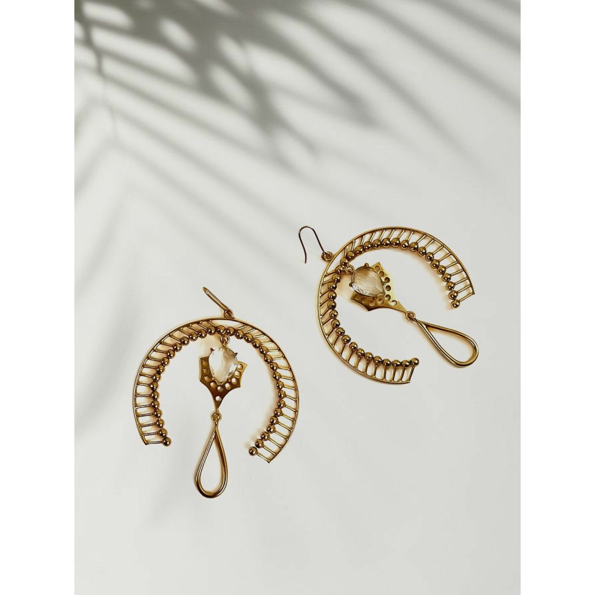 Buy Suhani Pittie White High Fantasy 22K Gold Plated Earrings Online