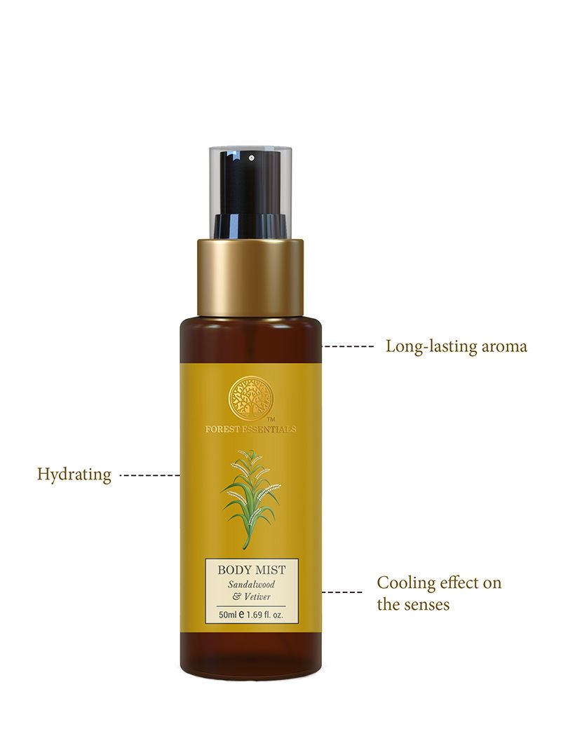Forest Essentials Body Mist Mysore Sandalwood & Vetiver: Buy Forest ...