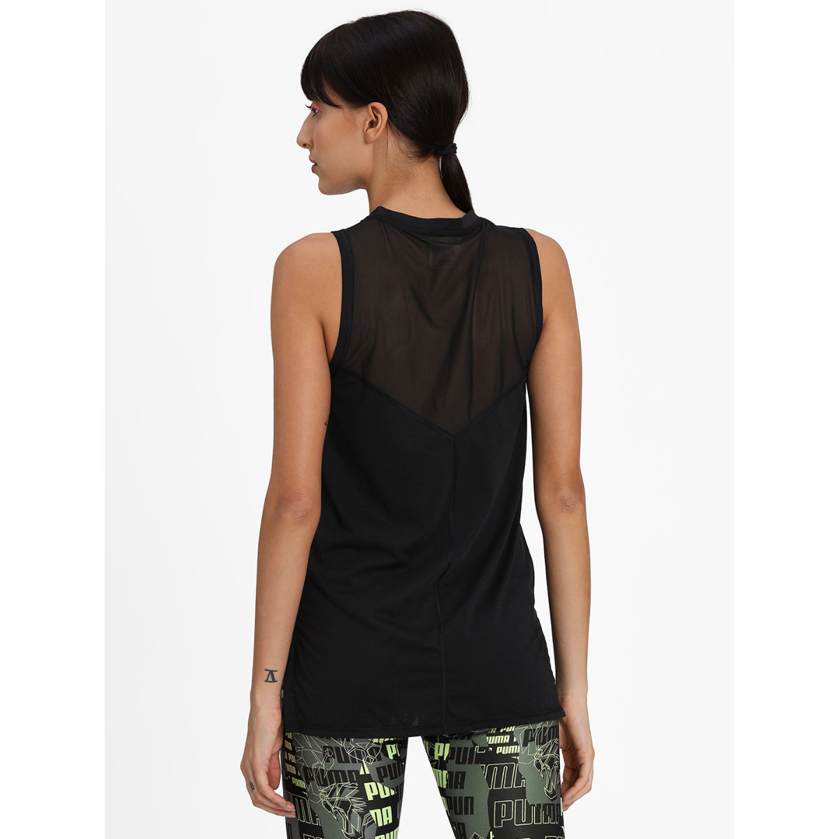 Buy Puma Mesh Panel Womens Black Training Tank Top Online