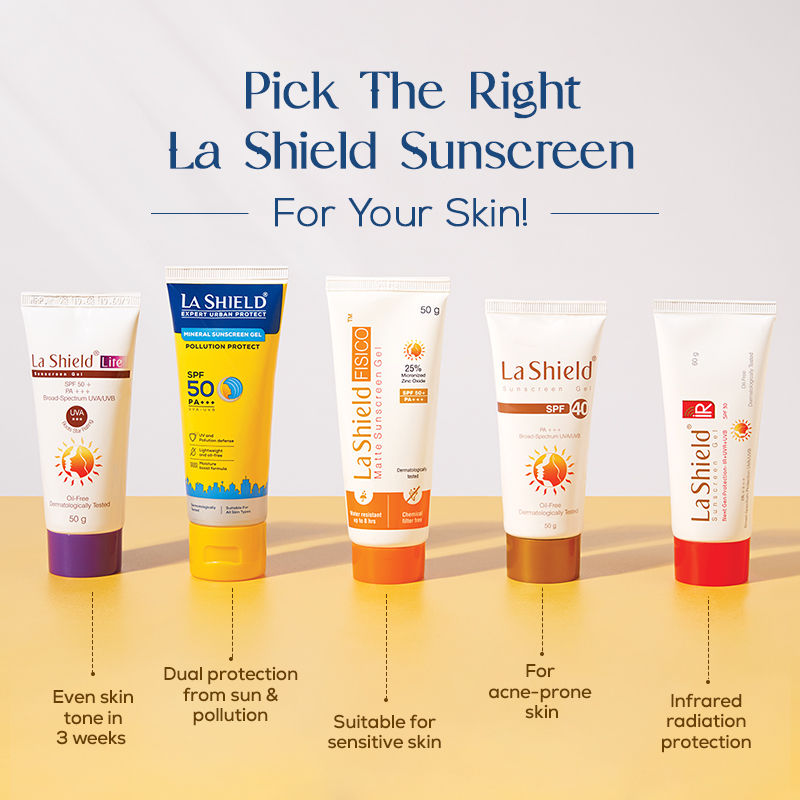 Buy La Shield Pollution Protect Mineral Sunscreen Gel SPF 50 Online