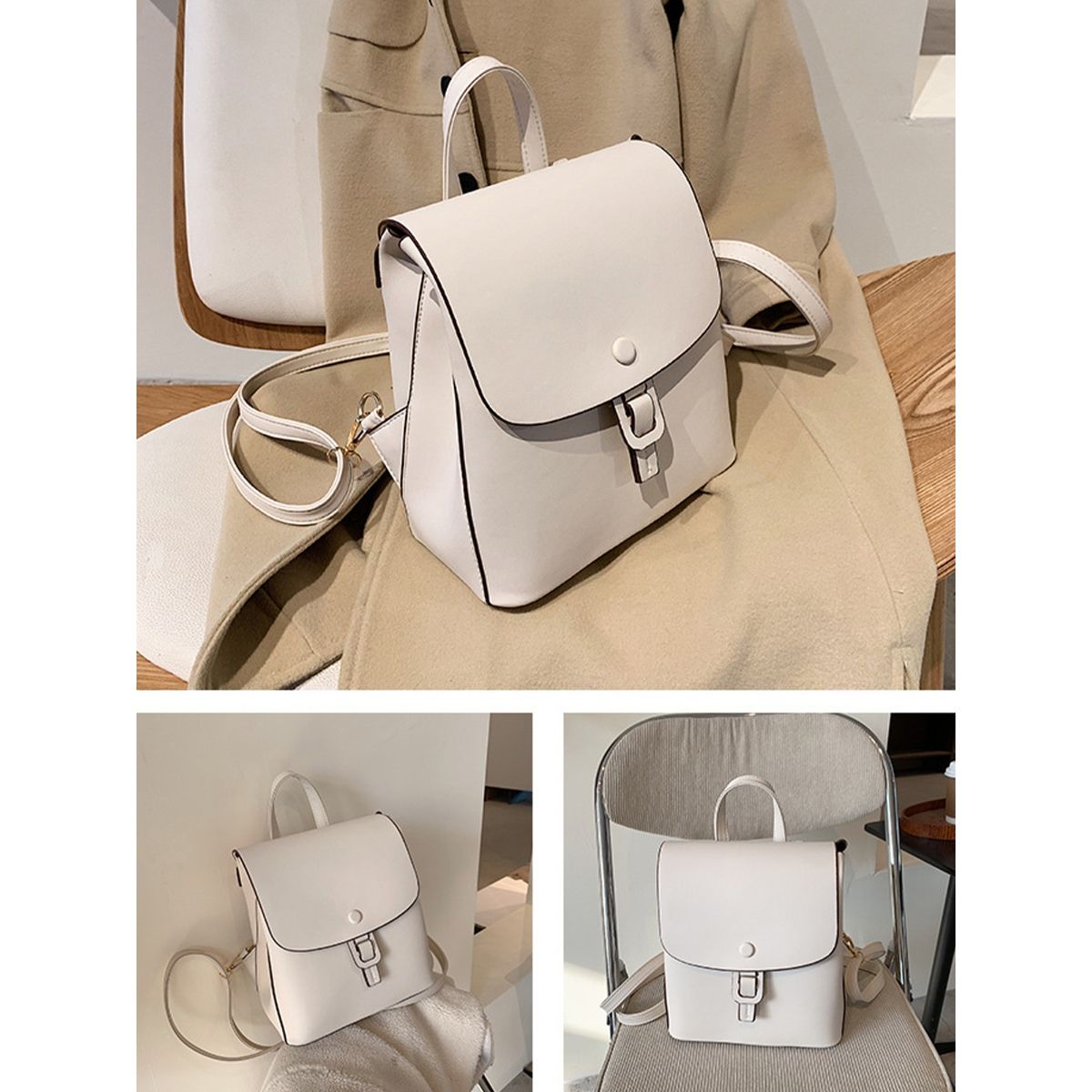 Buy Inkmilan White Casual Backpack for Women Online