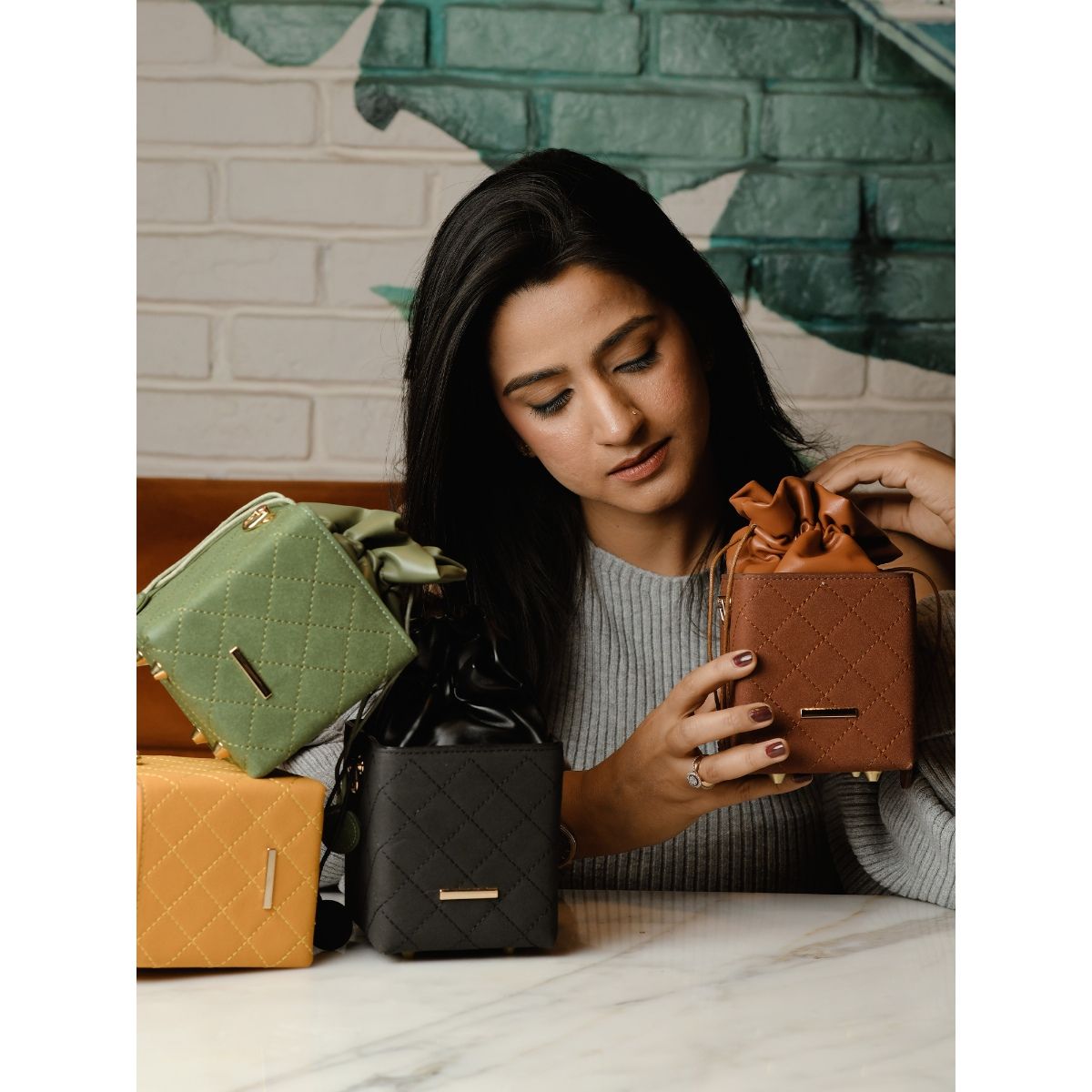 Buy Inkmilan Black Kristy Box Bag for Women Online