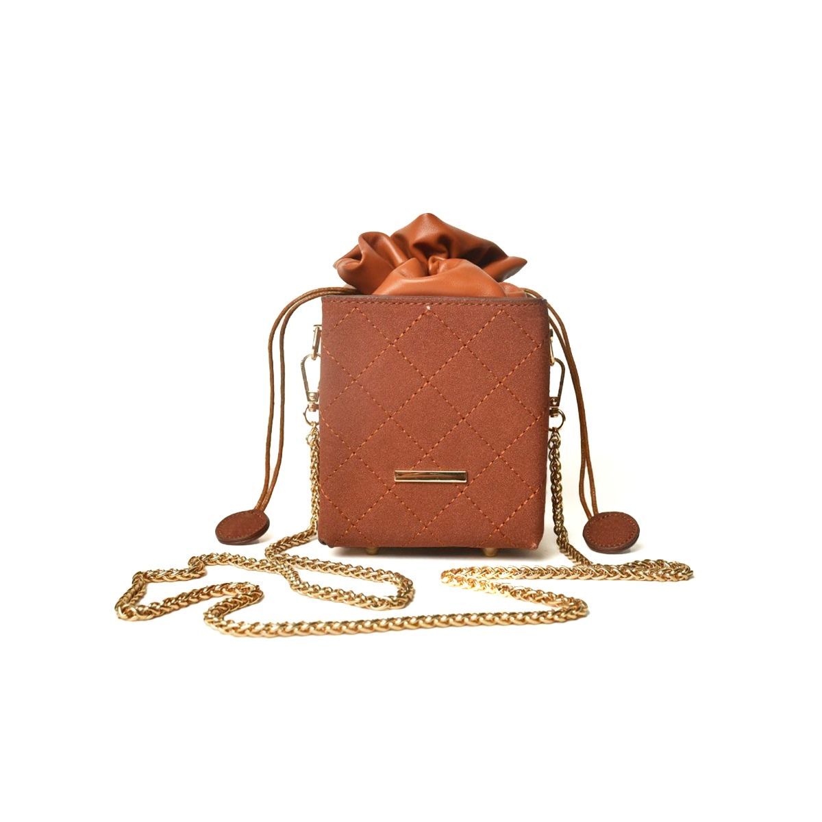 Buy Inkmilan Brown Kristy Box Bag for Women Online