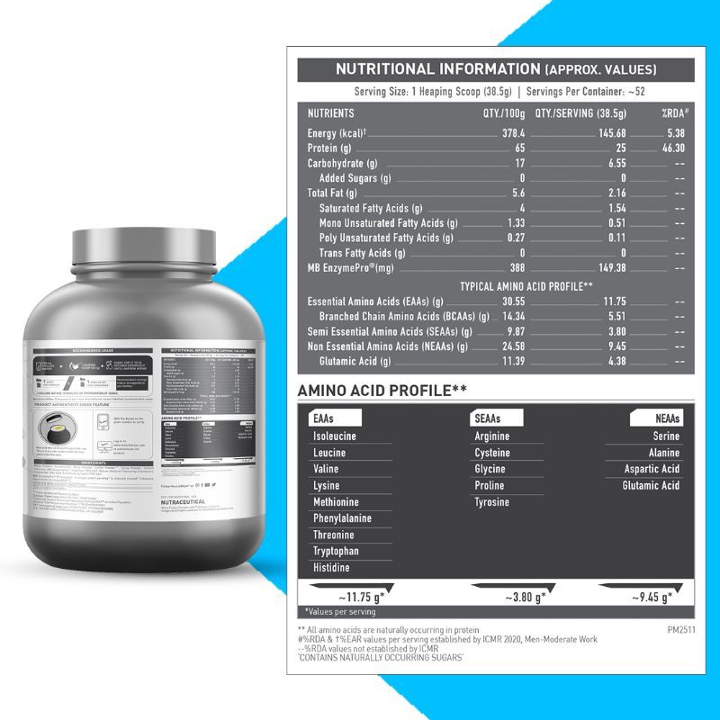 MuscleBlaze Biozyme Performance Whey Protein - Blue Tokai Coffee: Buy ...