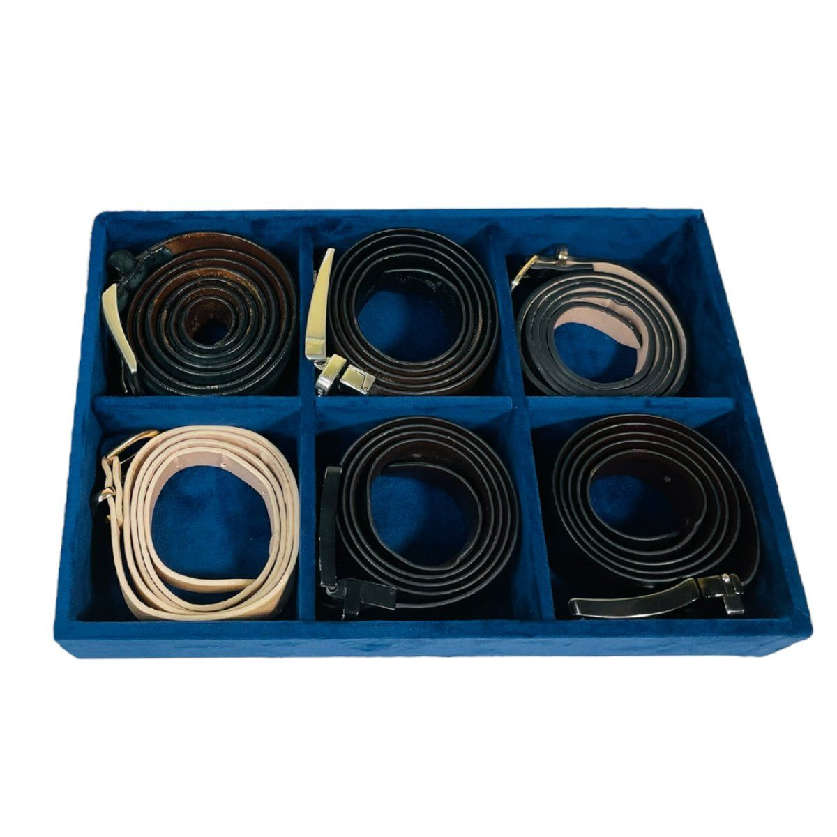 Buy La Trove Luxury Velvet Belt Tray (30X20X5 Cm) Online